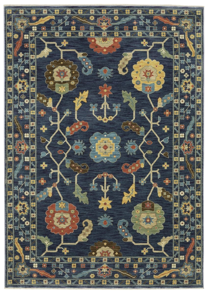 Oriental Weavers Sphinx Francesca Fr03F Blue/ Multi Rug - Oriental ...