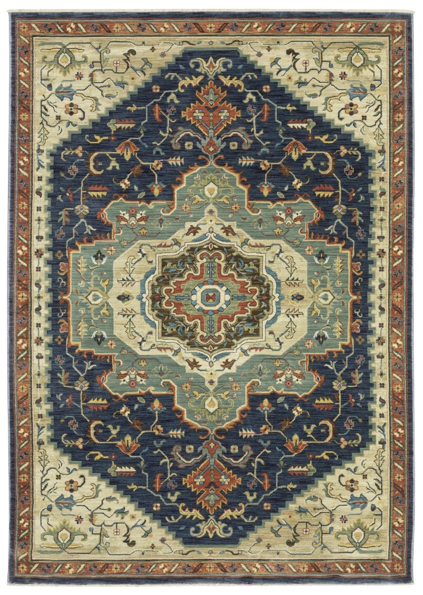 Oriental Weavers Sphinx Francesca Fr09F Blue/ Multi Rug - Oriental ...