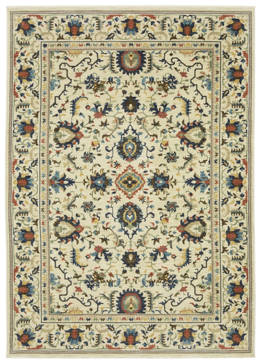 Oriental Weavers Sphinx Francesca Fr10A Ivory/ Multi Rug - Oriental ...