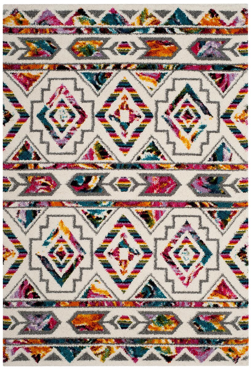 Safavieh Fiesta Shag Fsg365A Cream / Multi Rugs - Safavieh ...