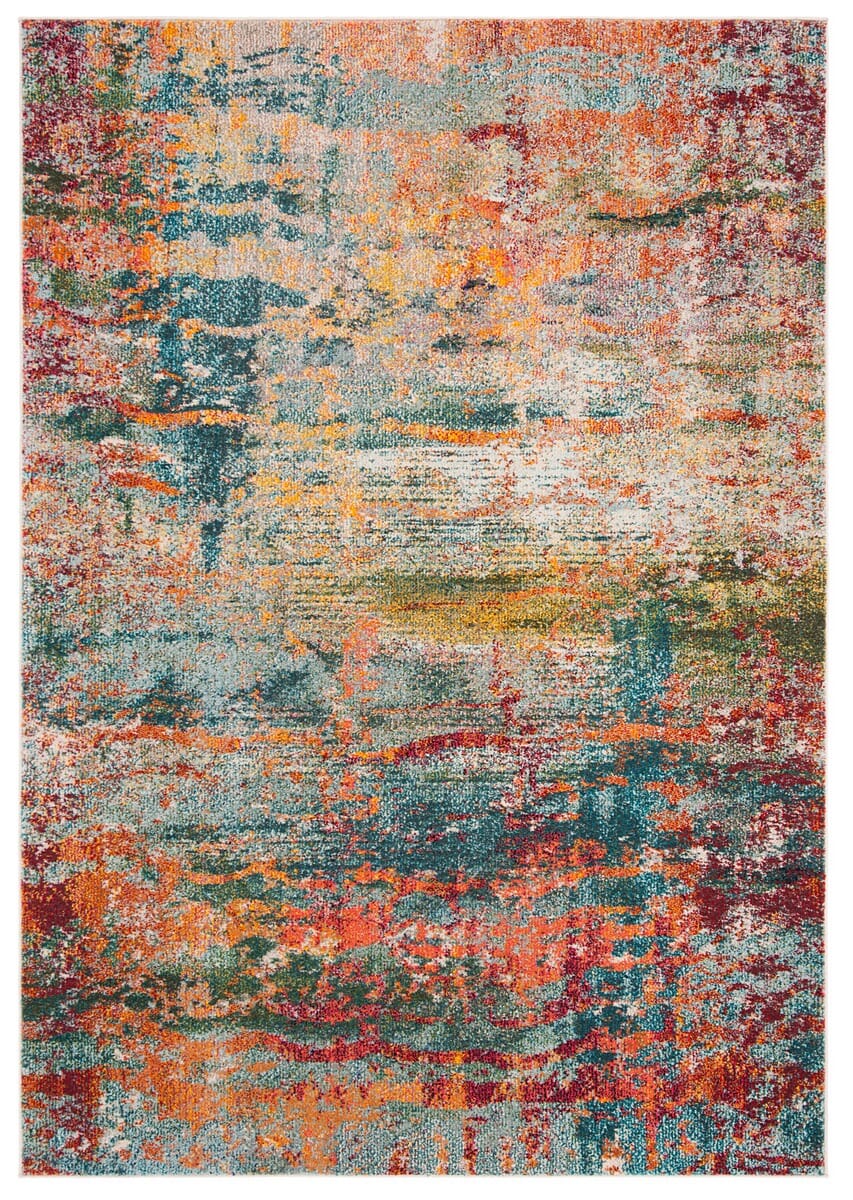 Safavieh Monaco Mnc262M Teal/Orange Rug – BuyAreaRugs.com